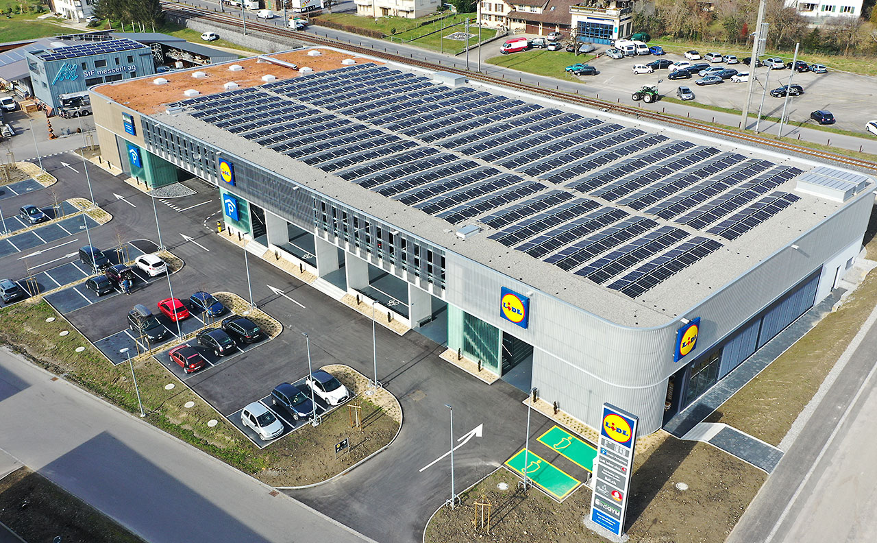 Projet pilote - Lidl, Ins - construction métallique - Heinz Freitag SA ...